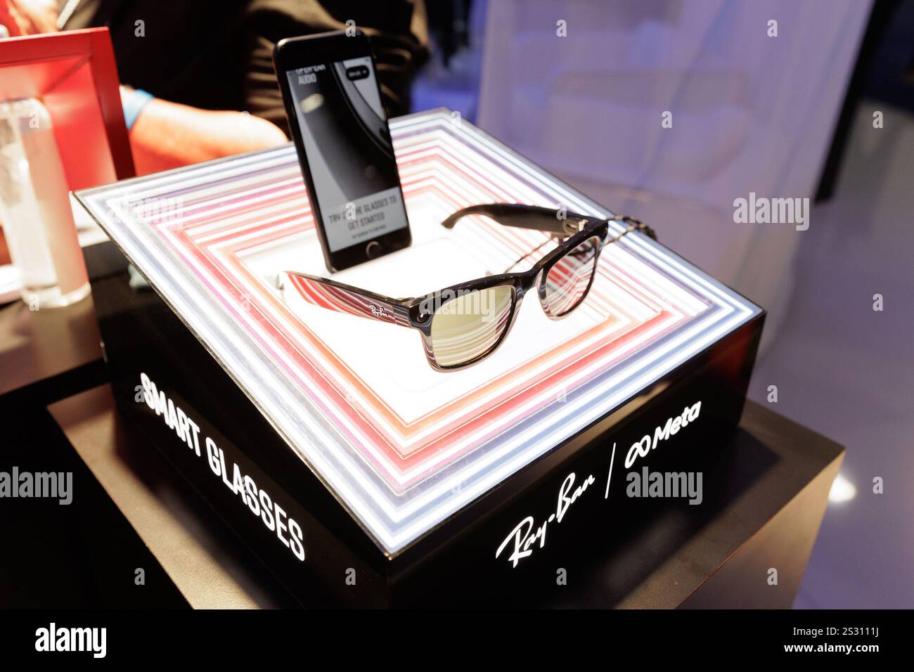 Smart Glasses, by Ray Ban and Meta, on display during CES 2025 at the ...