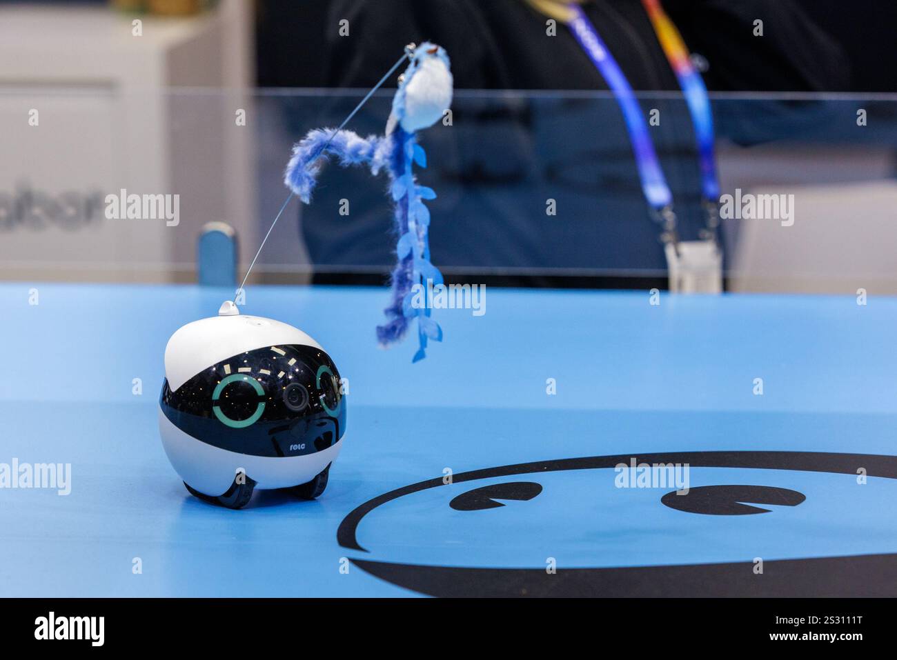 Rola Mini Companion Robot, by Enabot, on display during CES 2025 at the ...