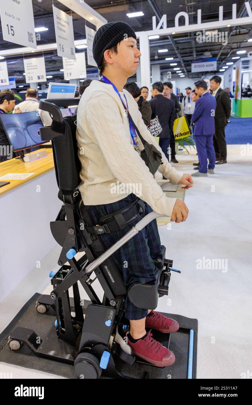 Las Vegas, USA. 07th Jan, 2025. Rise to Your Feet Again, by Qolo Inc., being demonstrated during ...