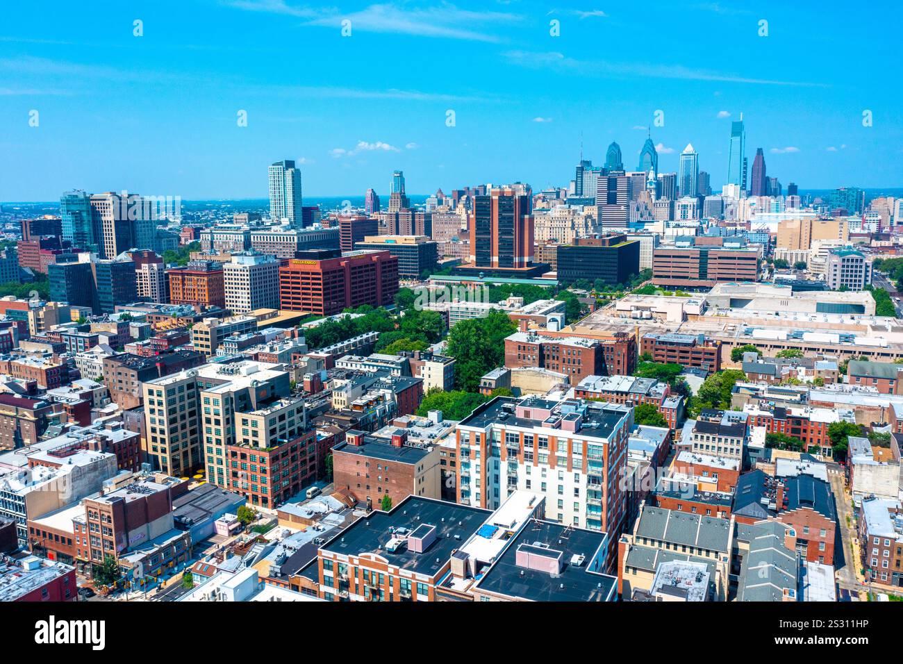 Philadelphia Pennsylvania - July 24, 2021: Aerial View of the ...