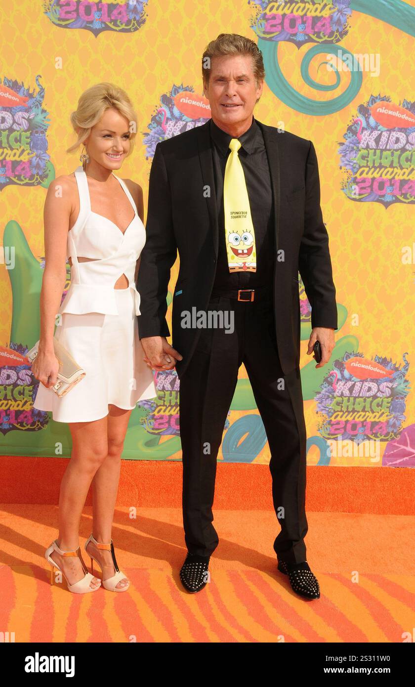 David Hasselhoff and Haley Bennett at 27th Nickelodeon Kids Choice ...