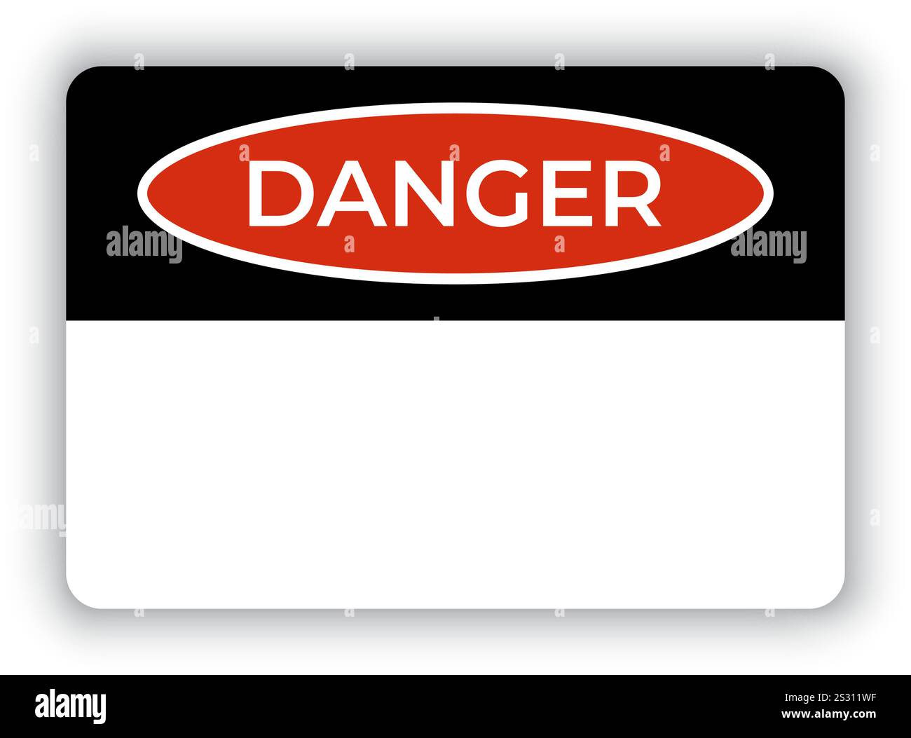 danger sign plate mock up isolated. Vector illustration Stock Vector ...