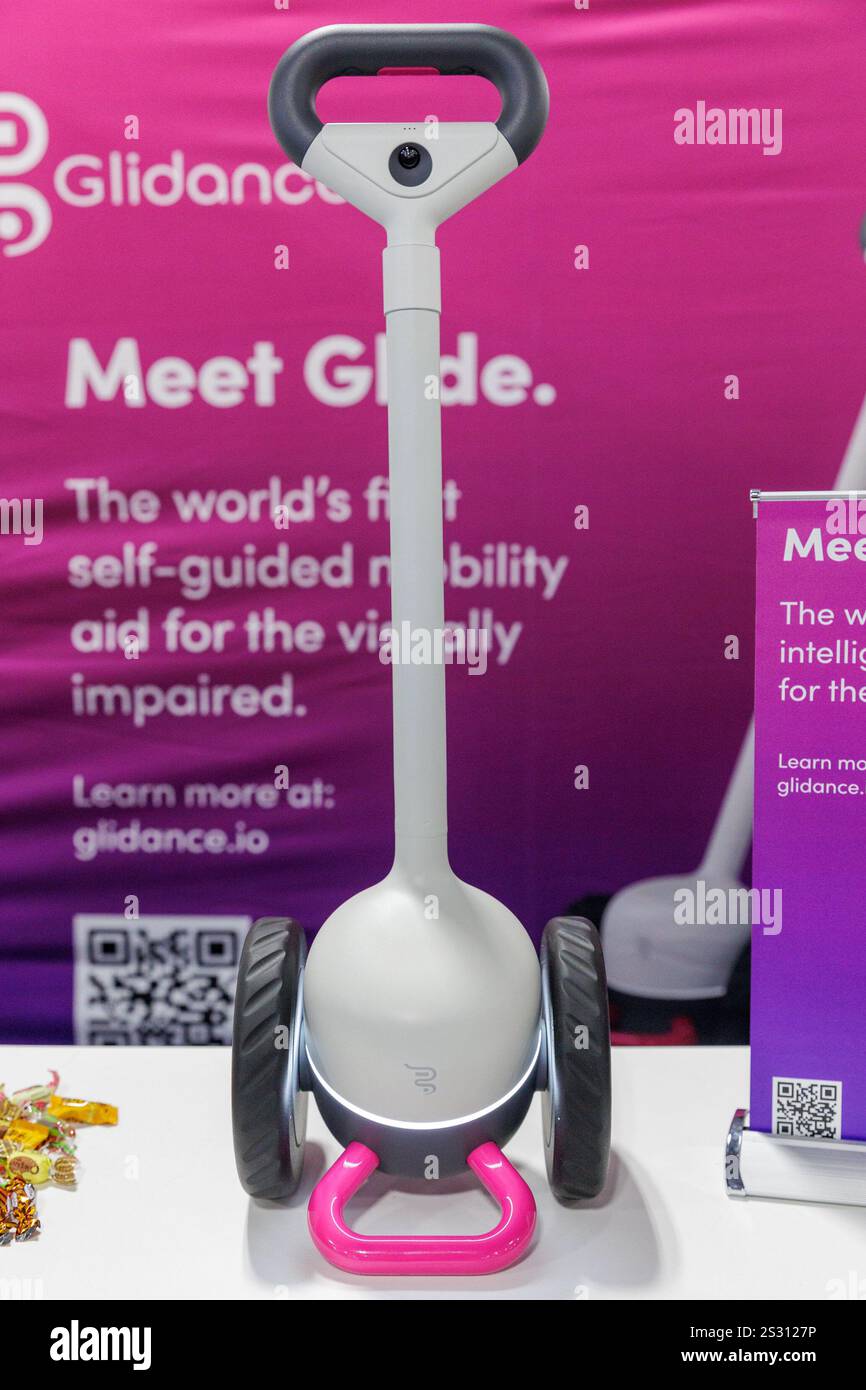 Las Vegas, USA. 07th Jan, 2025. Glide, the world's first self-guided mobility aid for the ...