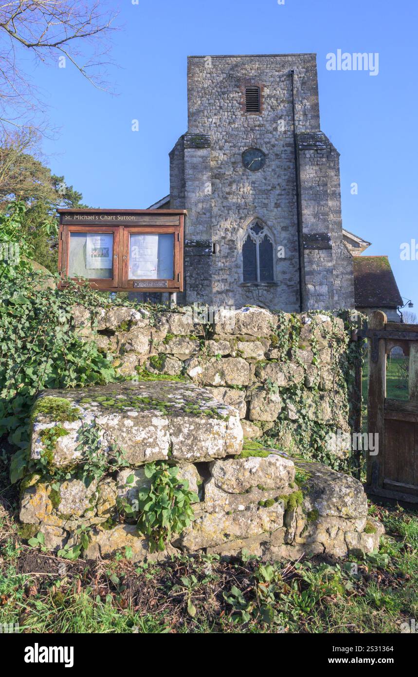 Mounting Block (grade II listed) outside St Michael's Church, Chart ...