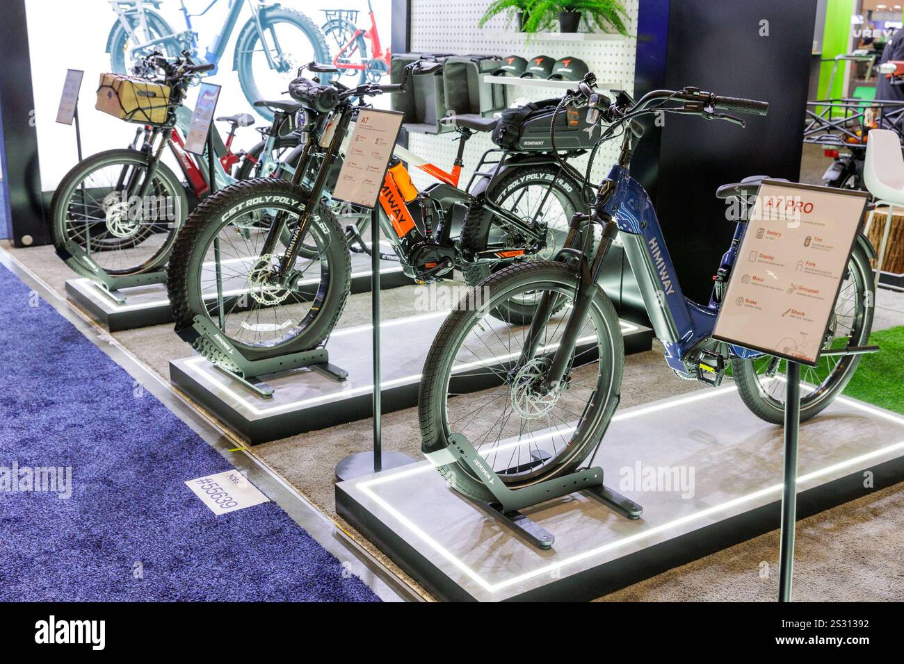 Las Vegas, USA. 07th Jan, 2025. Electric Bikes, by Himiway, on display ...