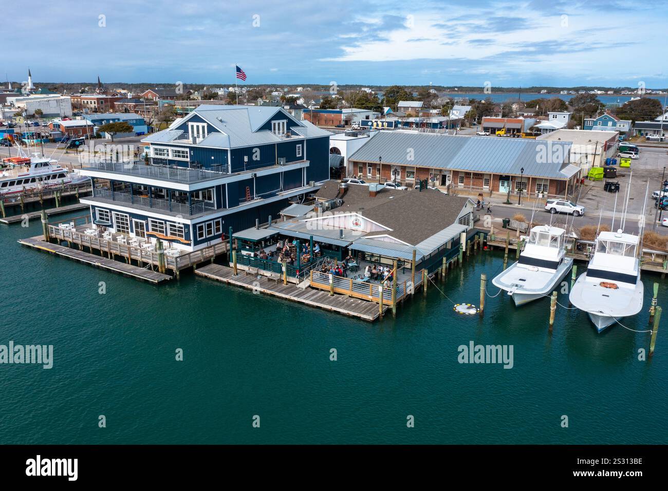Morehead City North Carolina - February 3 2022: Aerial view of people ...