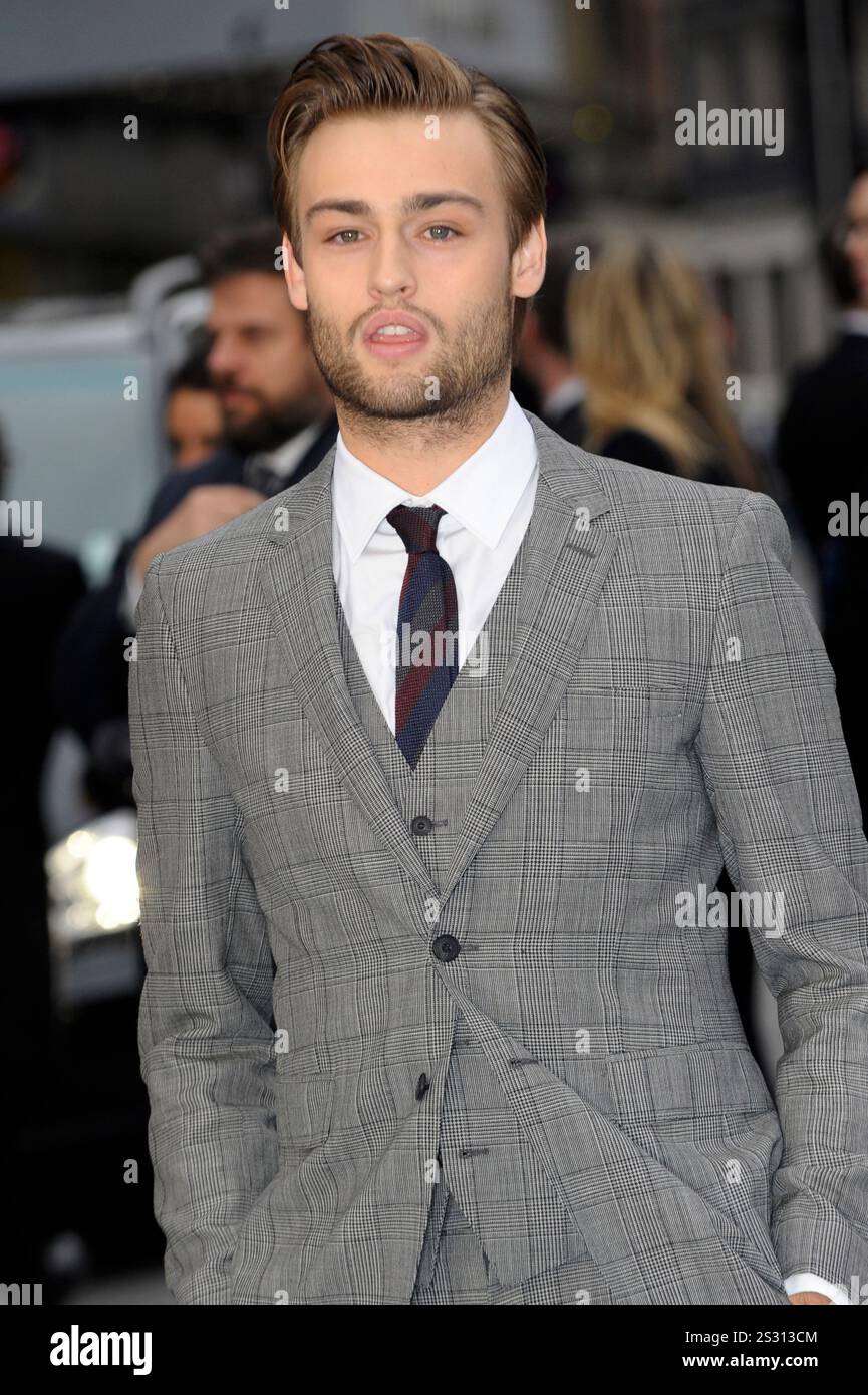 Douglas Booth attends the UK premiere of 'Noah' at Odeon Leicester Square on March 31, 2014 in ...