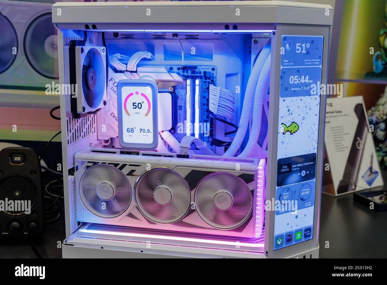 Las Vegas, USA. 07th Jan, 2025. The HYTE NEXUS Showcase System, by Hyte, on display during CES ...