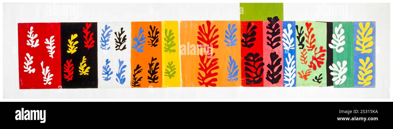 Henri Matisse, Composition (Velvets) (The Cut-Outs), collage in gouache ...