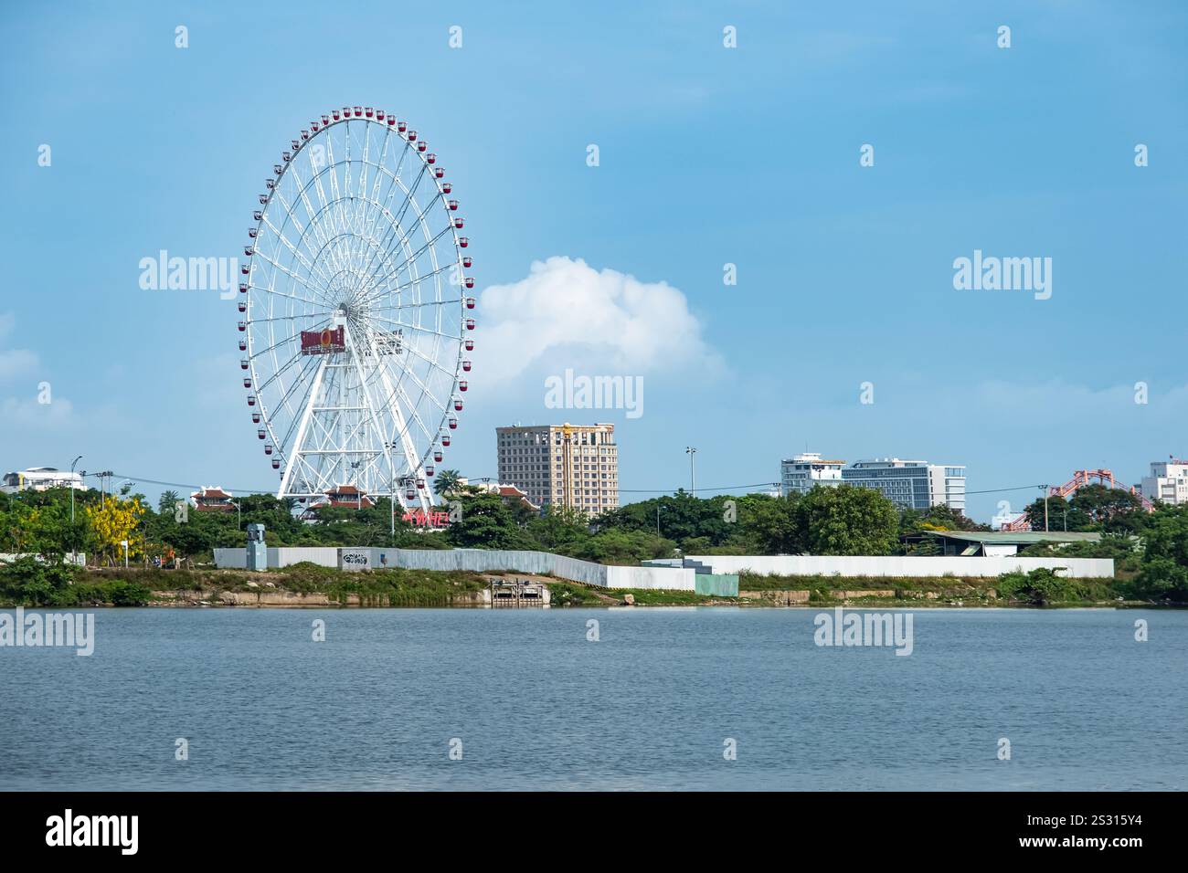 Sun Wheel at Asia Park Da Nang city Vietnam. Beautiful scenery of ...