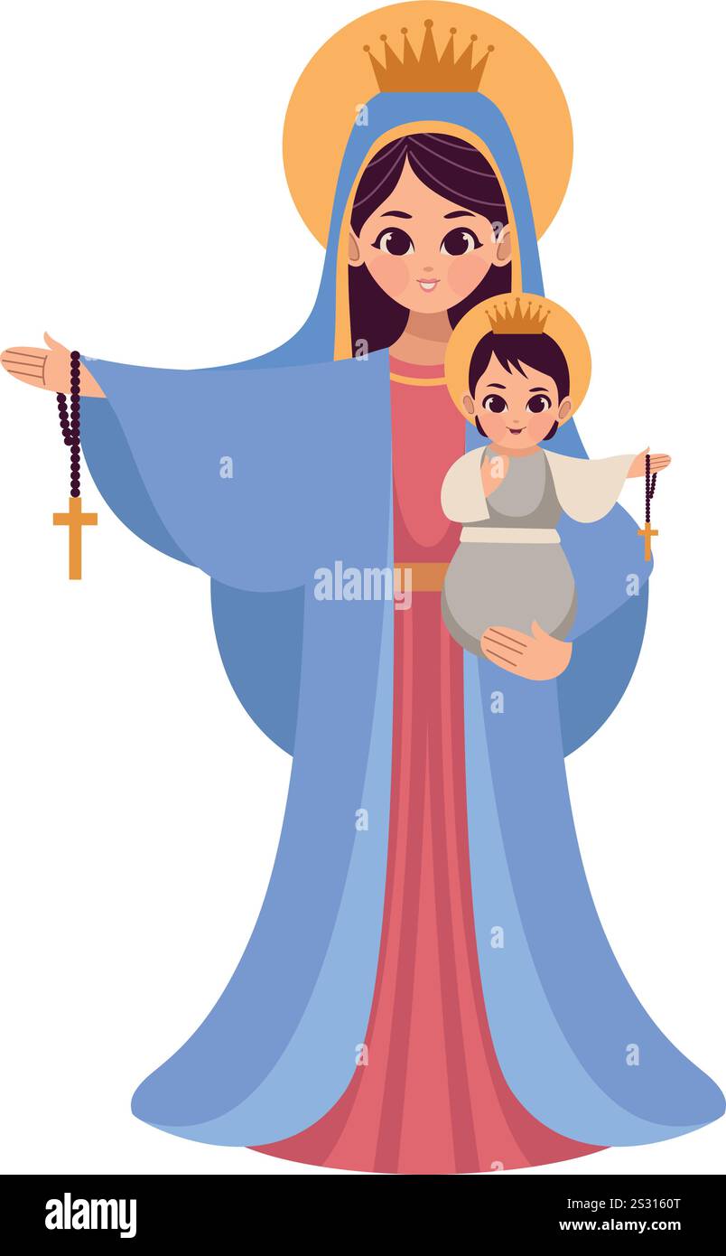 virgin of perpetual help character Stock Vector Image & Art - Alamy