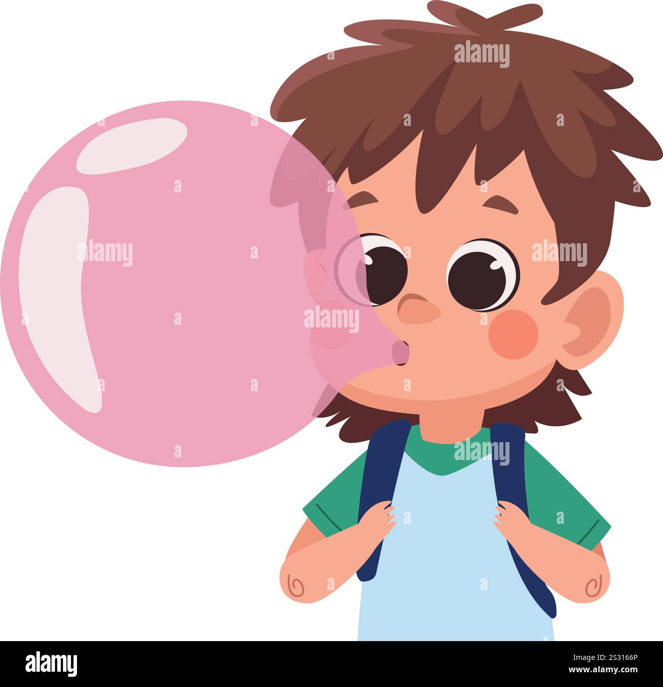 boy chewing gum Stock Vector Image & Art - Alamy