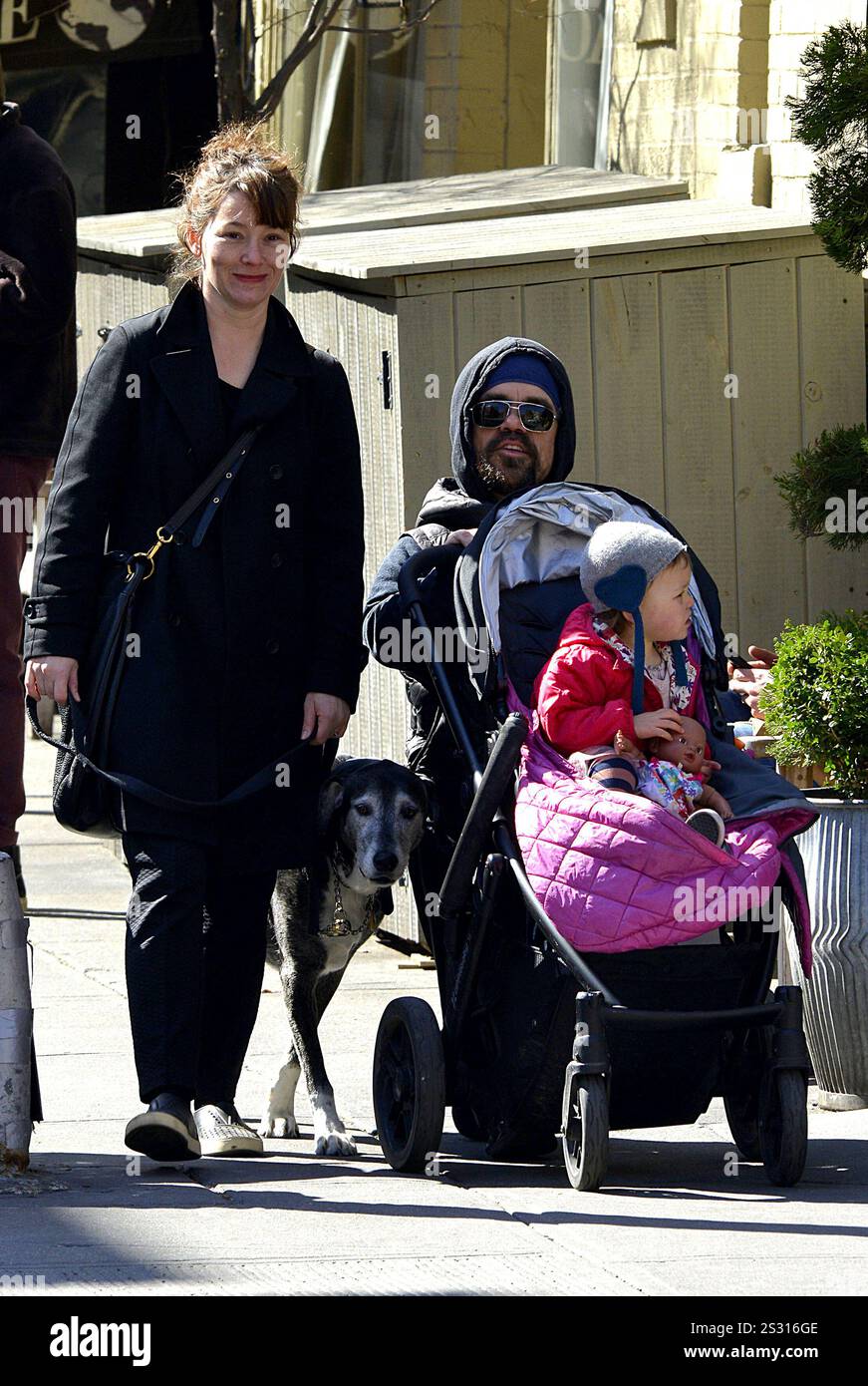 Peter Dinklage and his wife Erica Schmidt with their daughter Zelig out ...