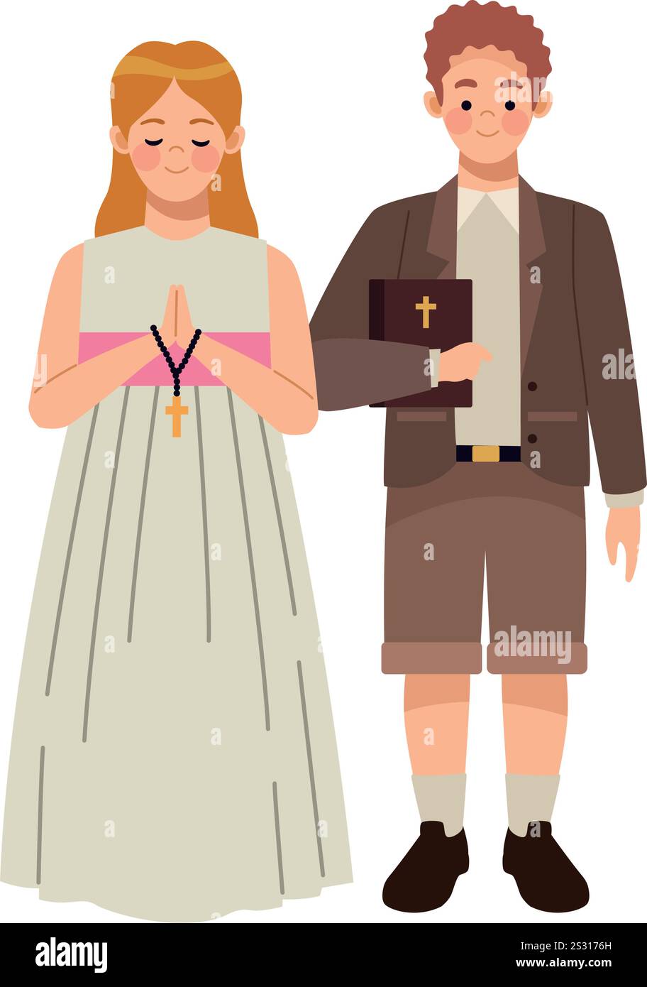 kids first communion Stock Vector Image & Art - Alamy