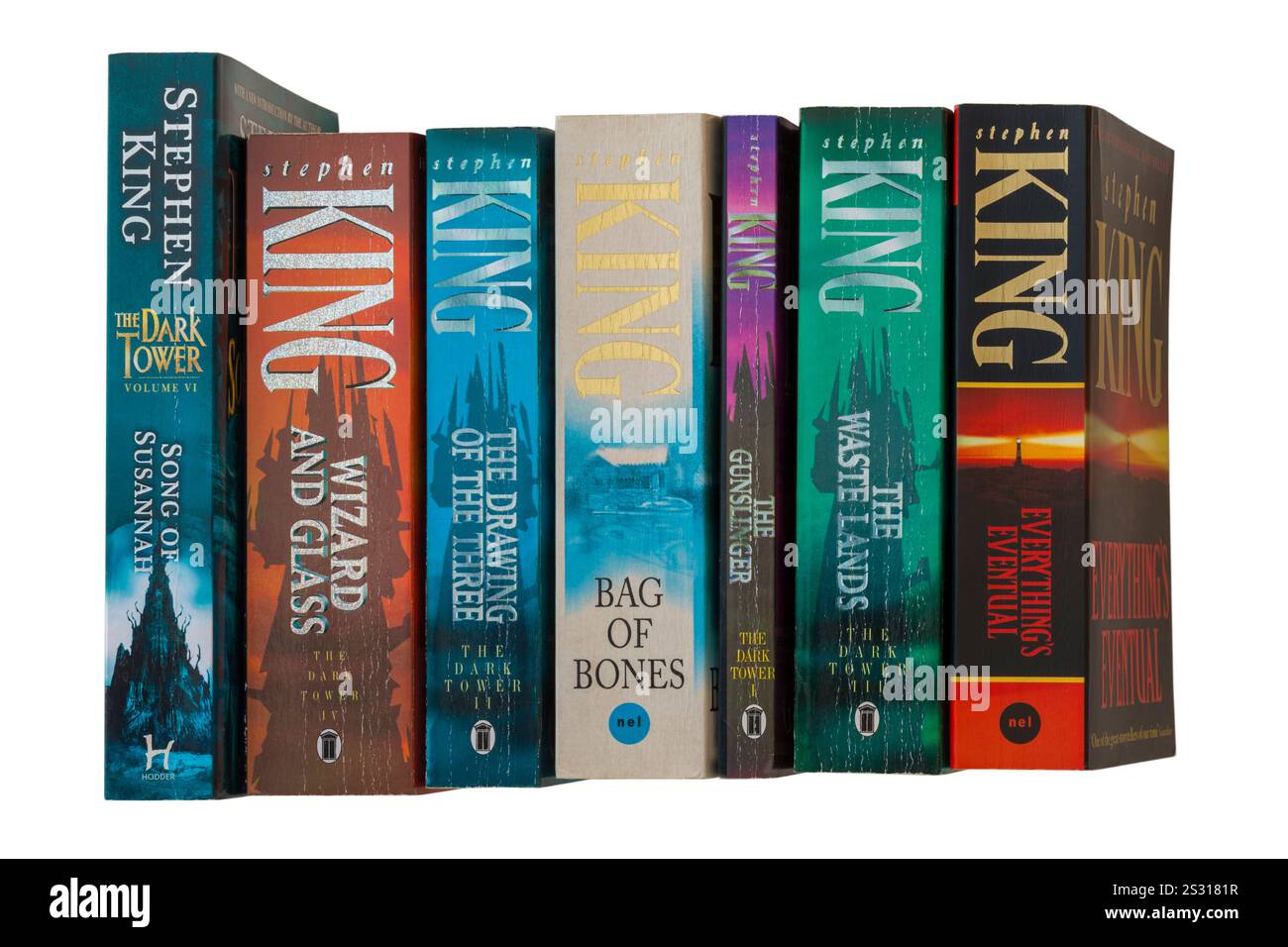 row of Stephen King books including the Dark Tower series showing book ...