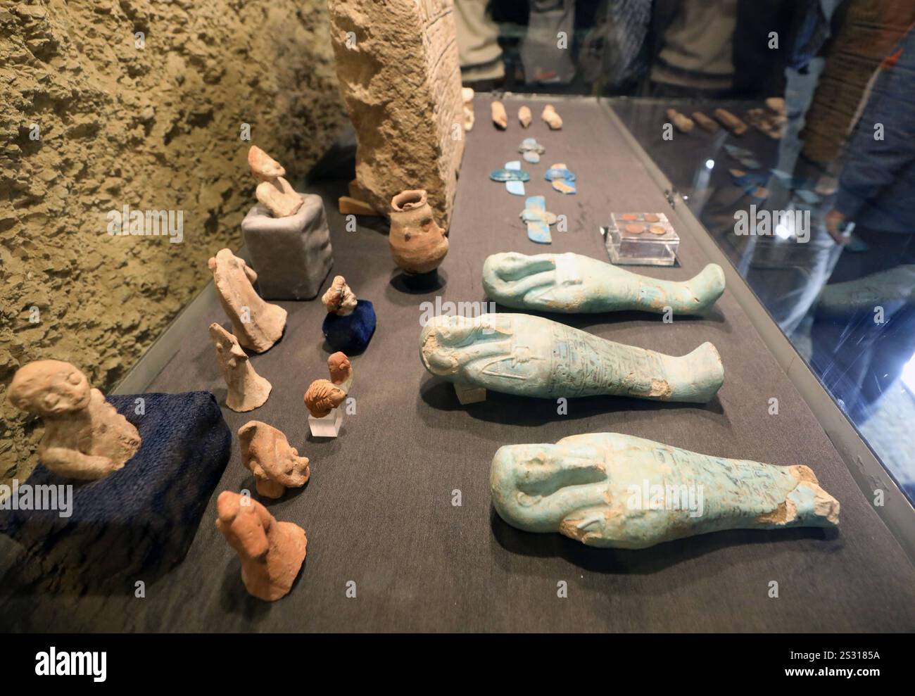New archaeological discovery in Luxor, Egypt A display showcases ...