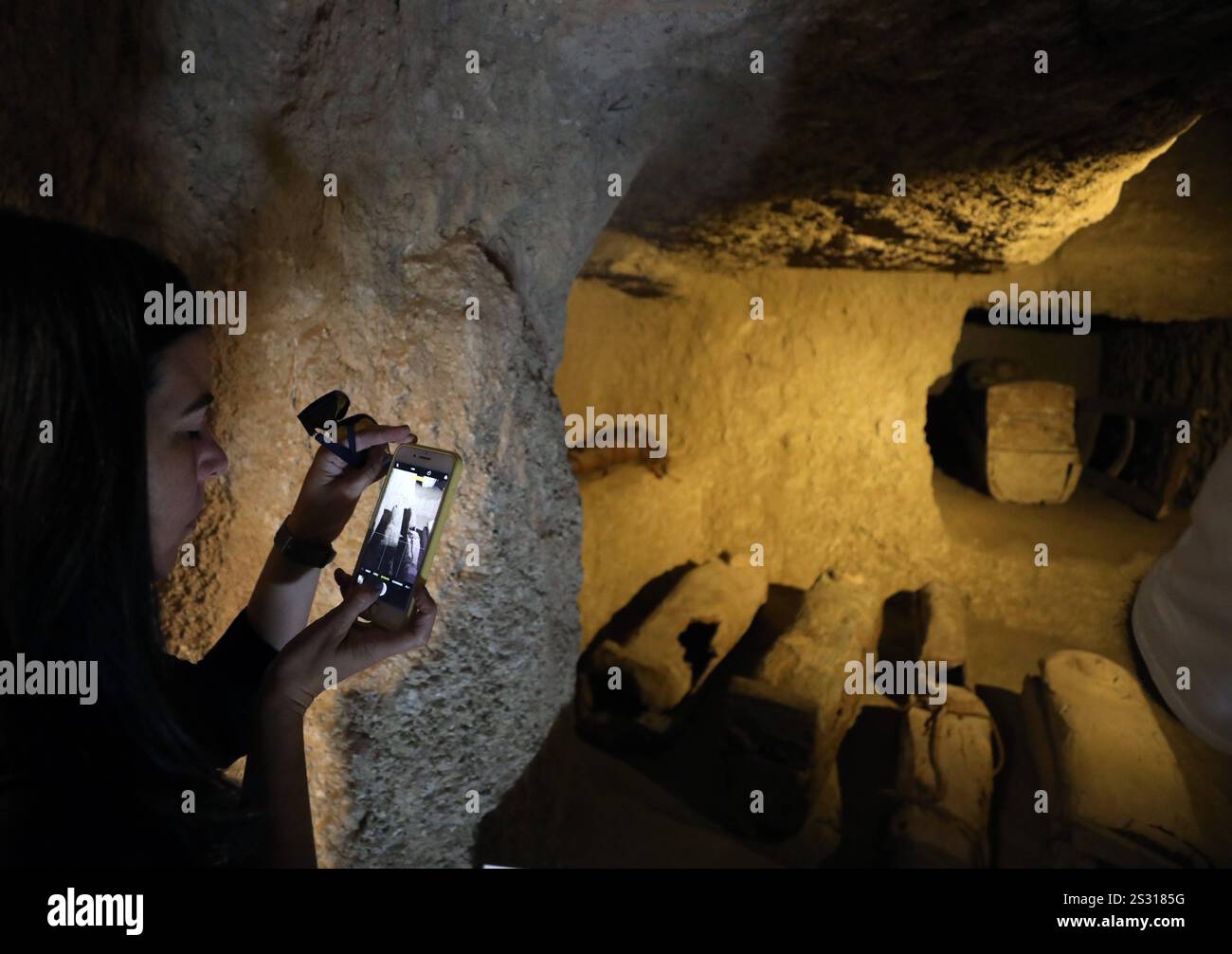 New archaeological discovery in Luxor, Egypt A visitor takes pictures ...