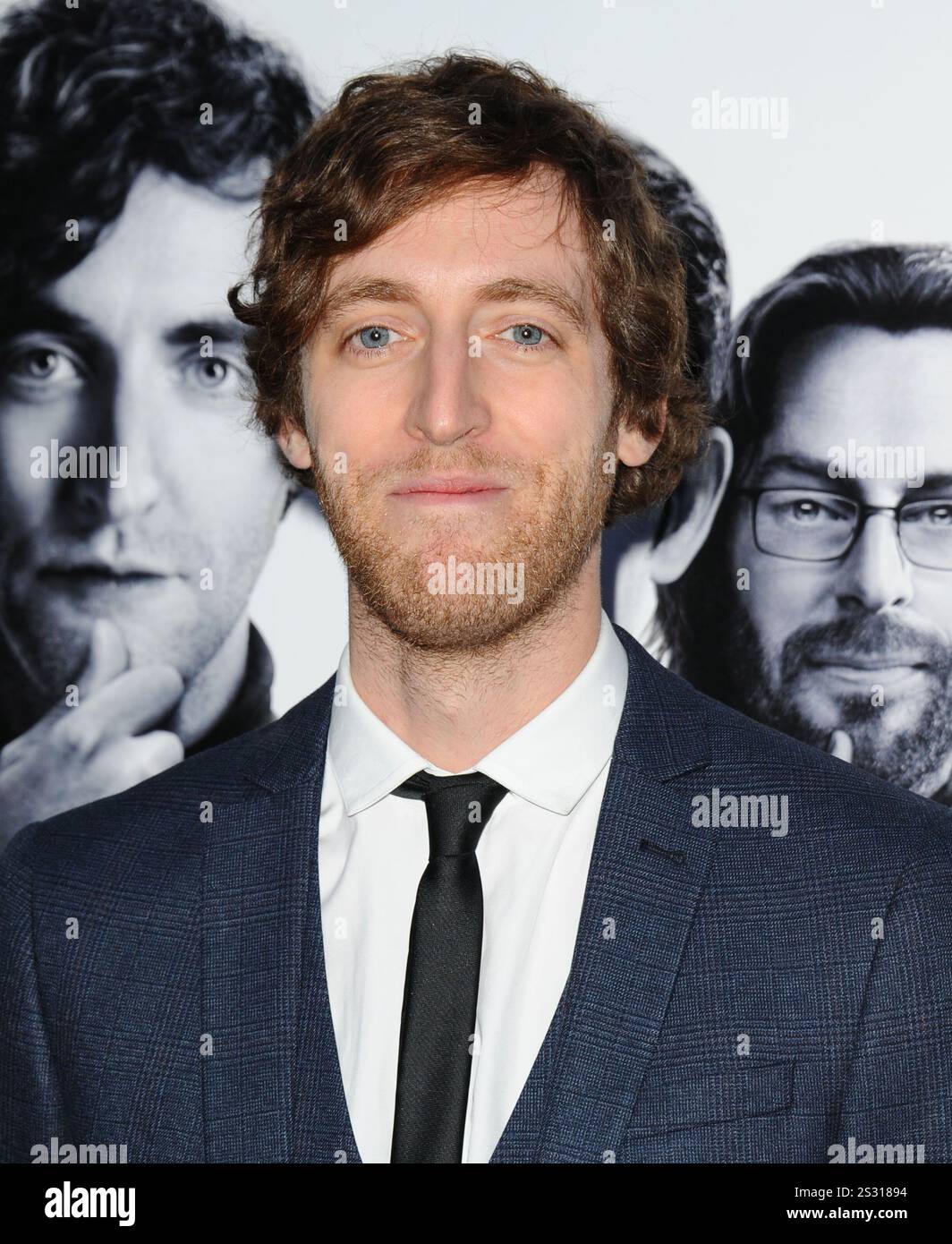 Thomas Middleditch at the premiere of HBO's 'Silicon Valley' at Paramount Studios in Hollywood ...