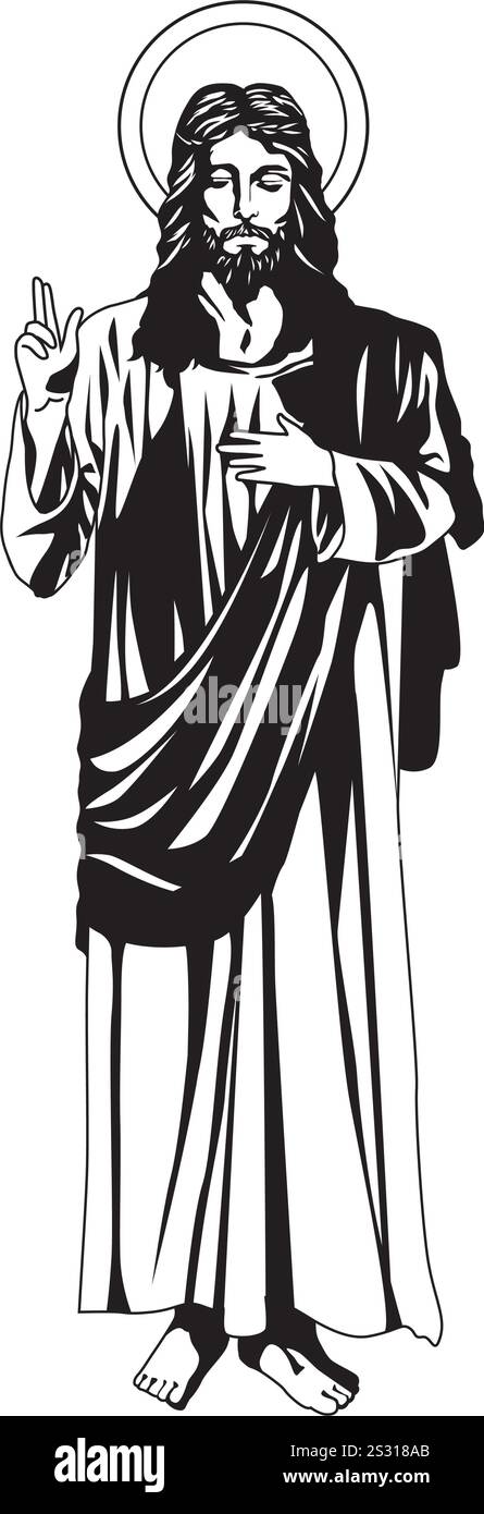 holy jesus christ sketch Stock Vector Image & Art - Alamy