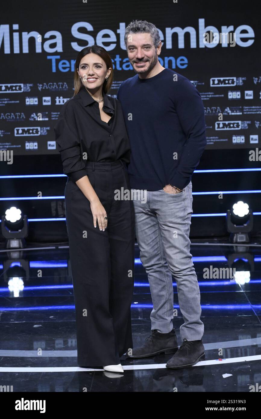 Rome, Italy. 08th Jan, 2025. Rome: Rai Headquarters Via Asiago. Mina Settembre Photocall. In the ...