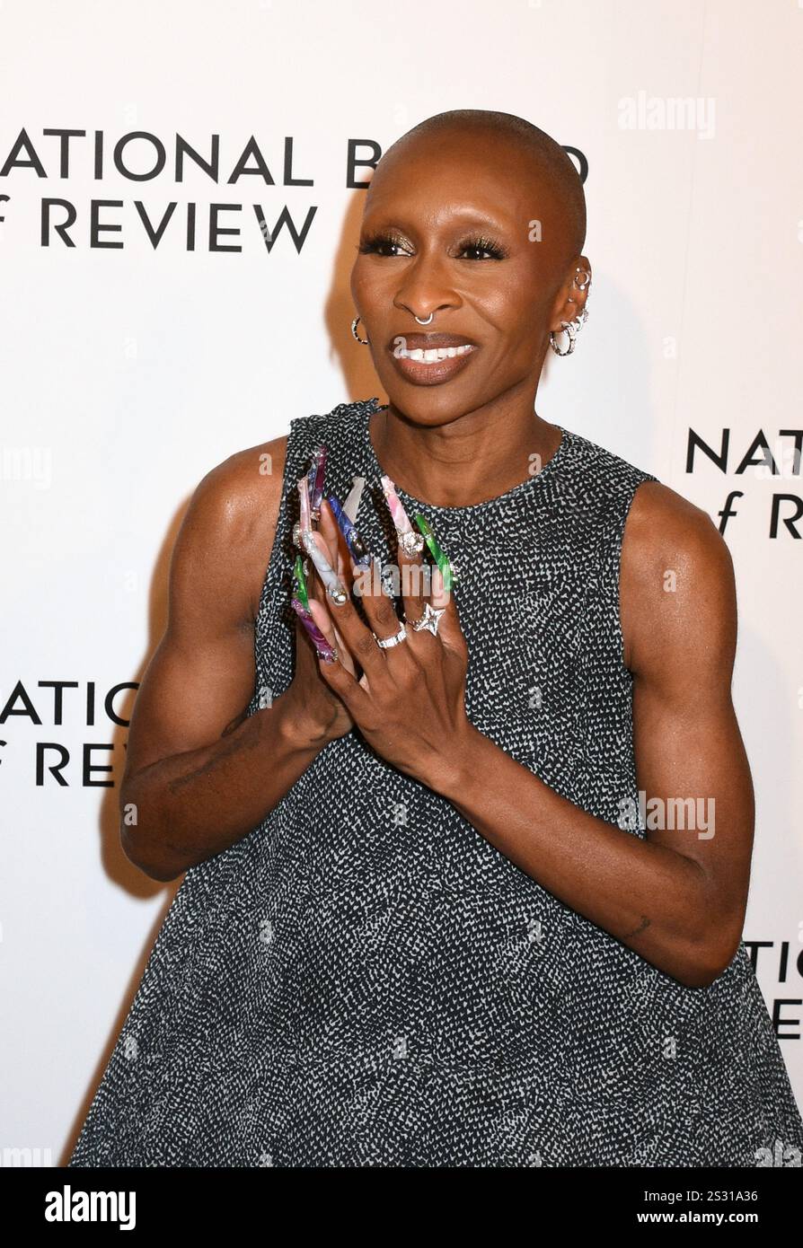 New York, NY, USA. 7th Jan, 2025. Cynthia Erivo at the 2025 National ...