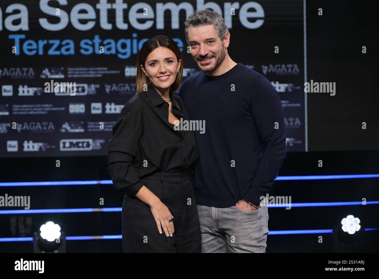 Rome, Italy. 08th Jan, 2025. Serena Rossi, Giuseppe Zeno during the ...