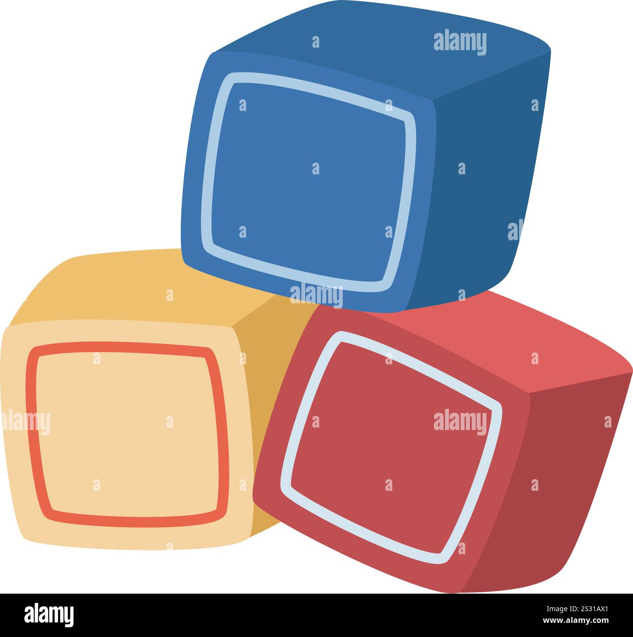 Toddler children play blocks Stock Vector Images - Alamy