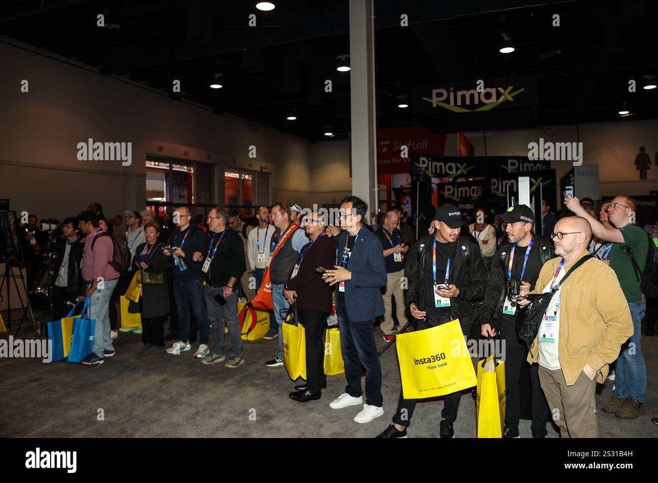 January 7, 2025: Attendee gather at the Insta360 booth during the first ...
