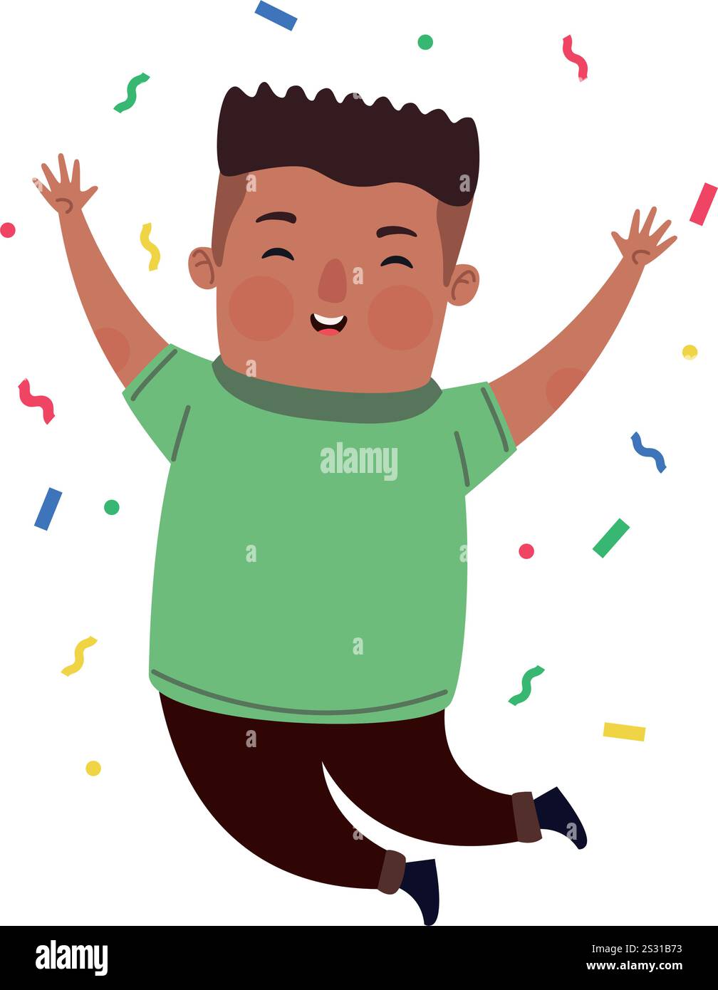 Joyful man celebrating on Stock Vector Images - Alamy