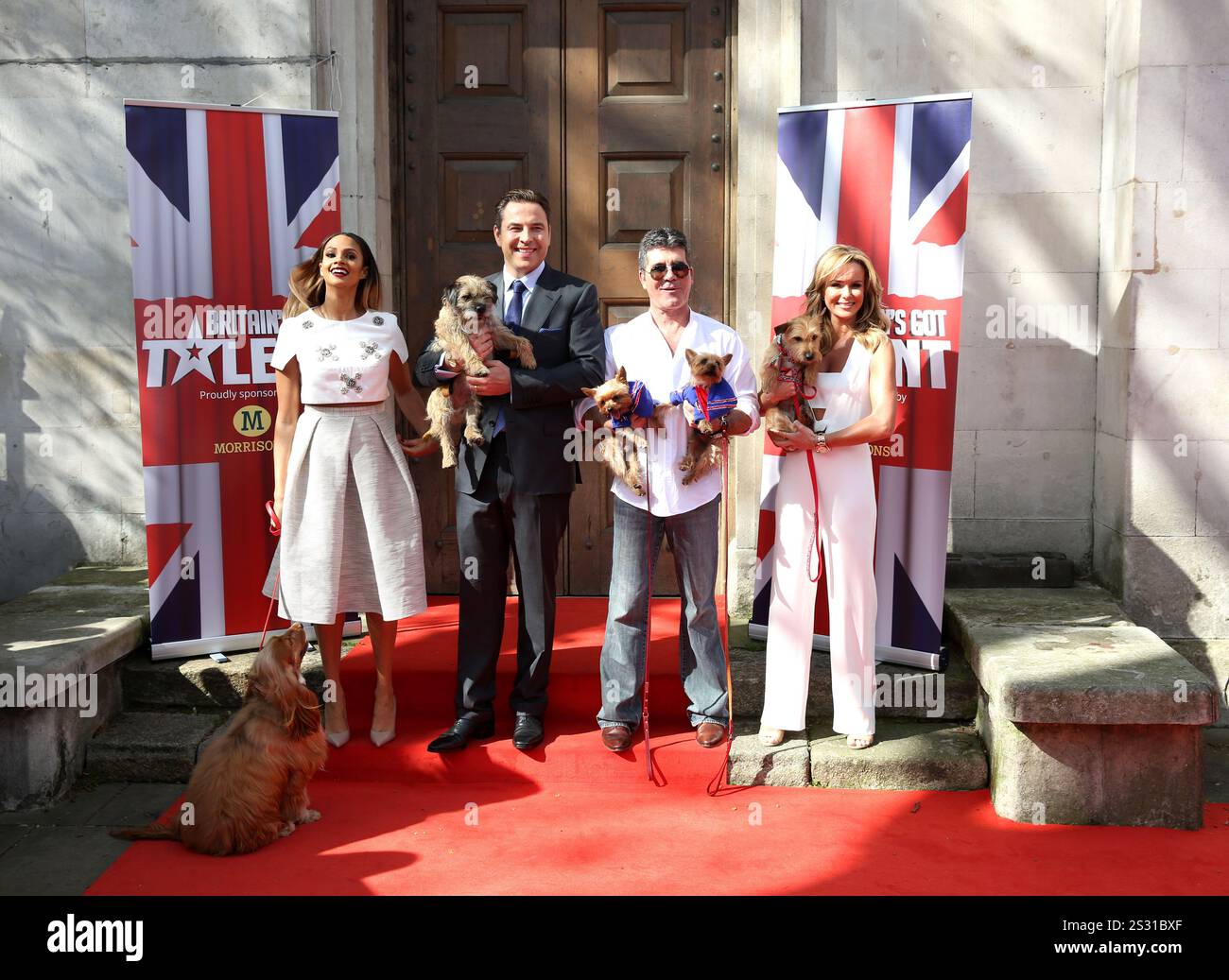 Alesha Dixon with her dog Prince, David Walliams with his dog Bert ...