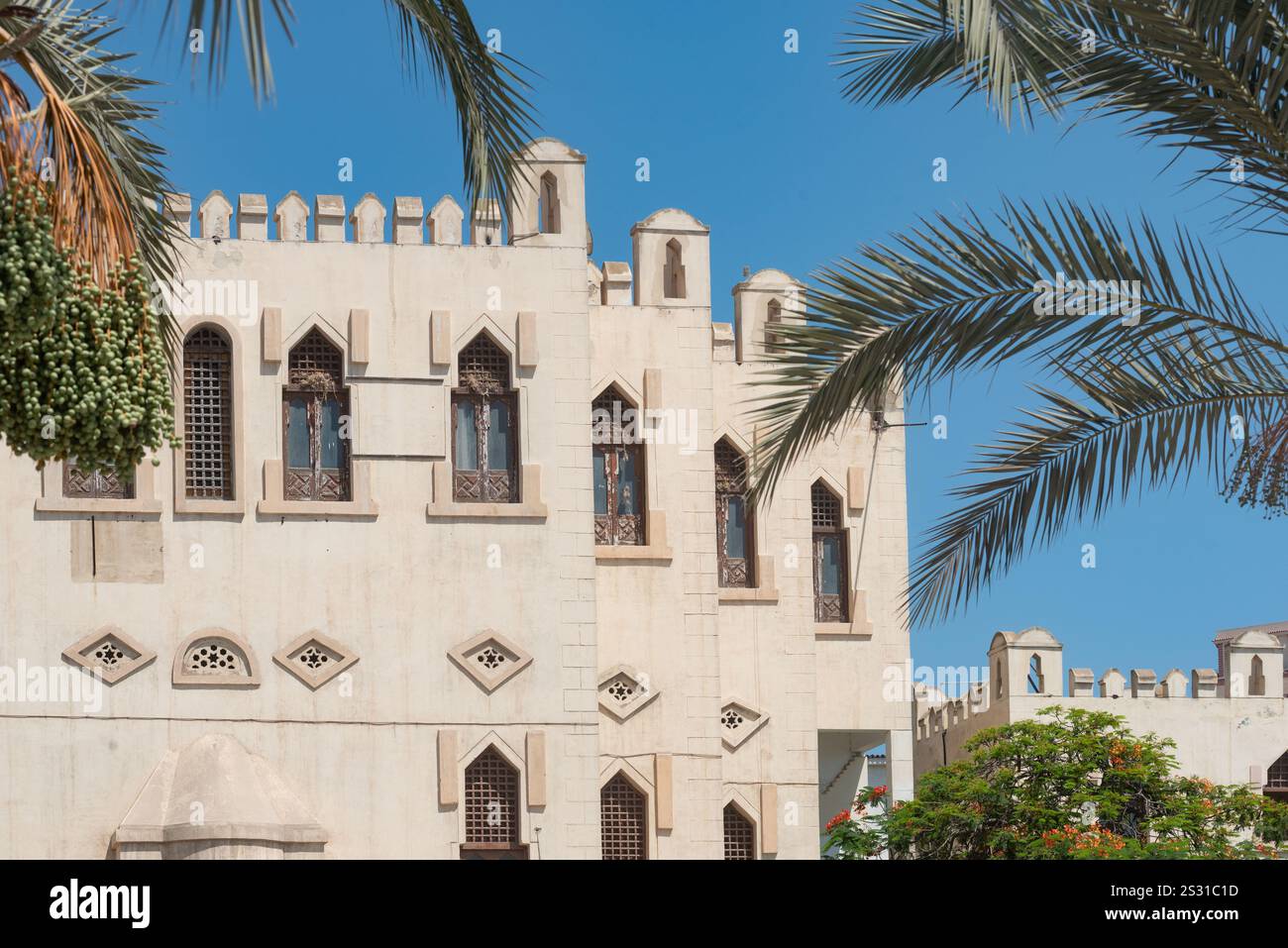 Traditional Arabesque designed architecture in Rosetta or Rashid in the ...