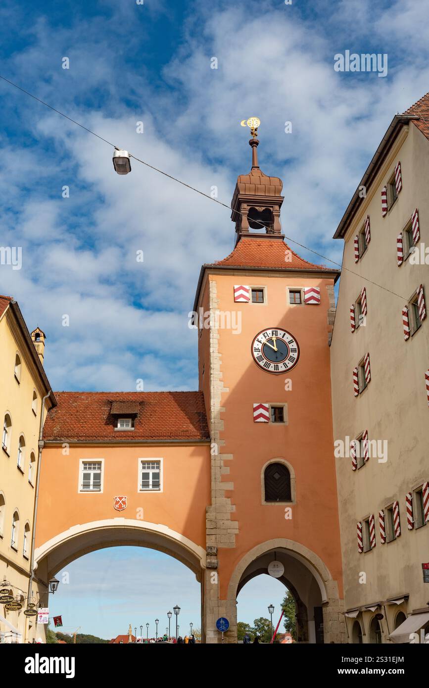 Regensburg, Germany. October 7th 2024 Regensburg Clock Tower at the ...