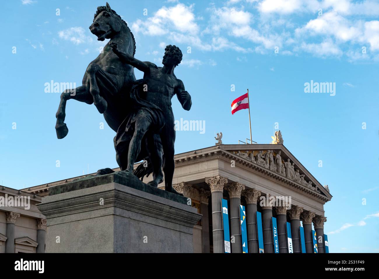 Vienna, Austria October 14th 2024 The Austrian Parliament Building ...