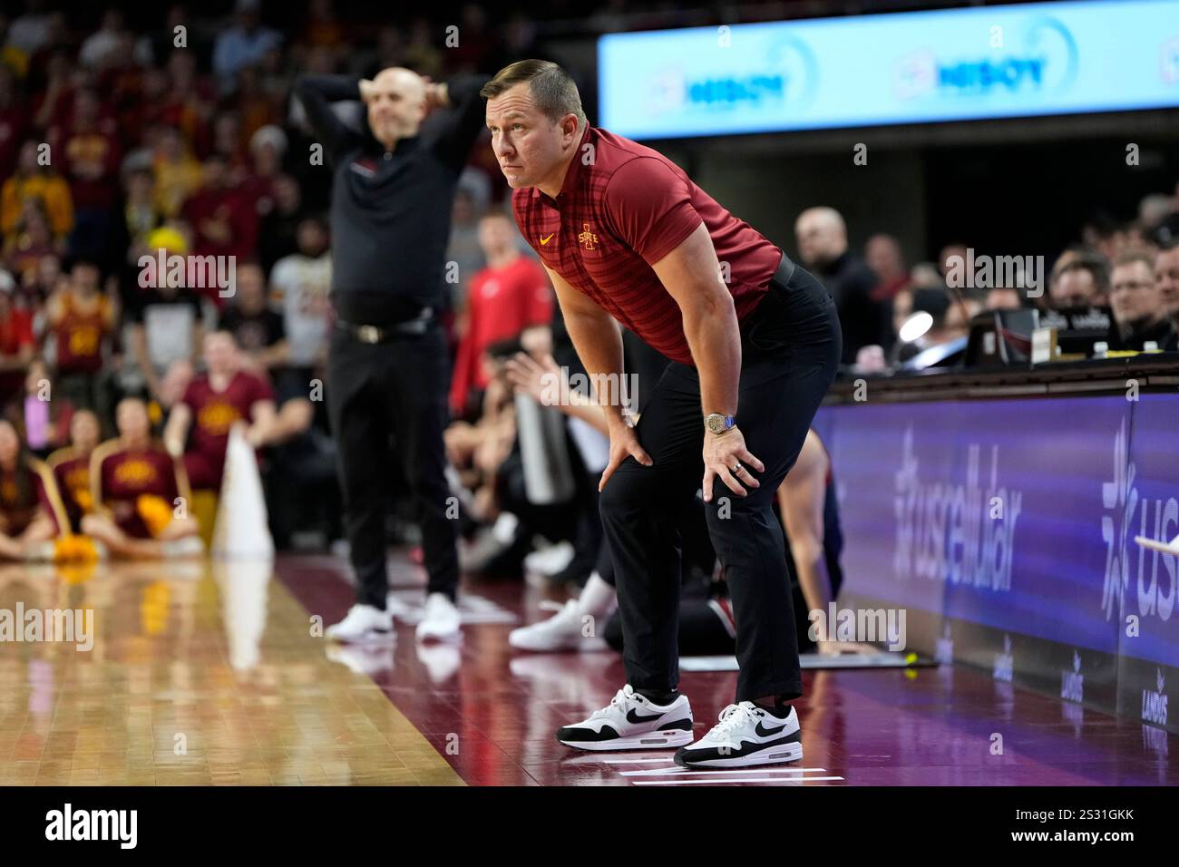 Iowa State head coach T.J. Otzelberger watches from the bench during ...