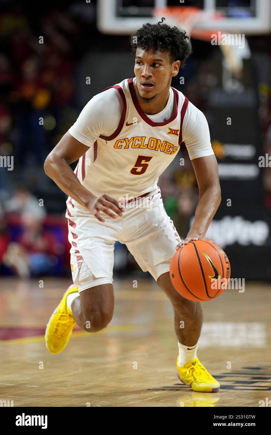 Iowa State guard Curtis Jones drives up court during the second half of ...