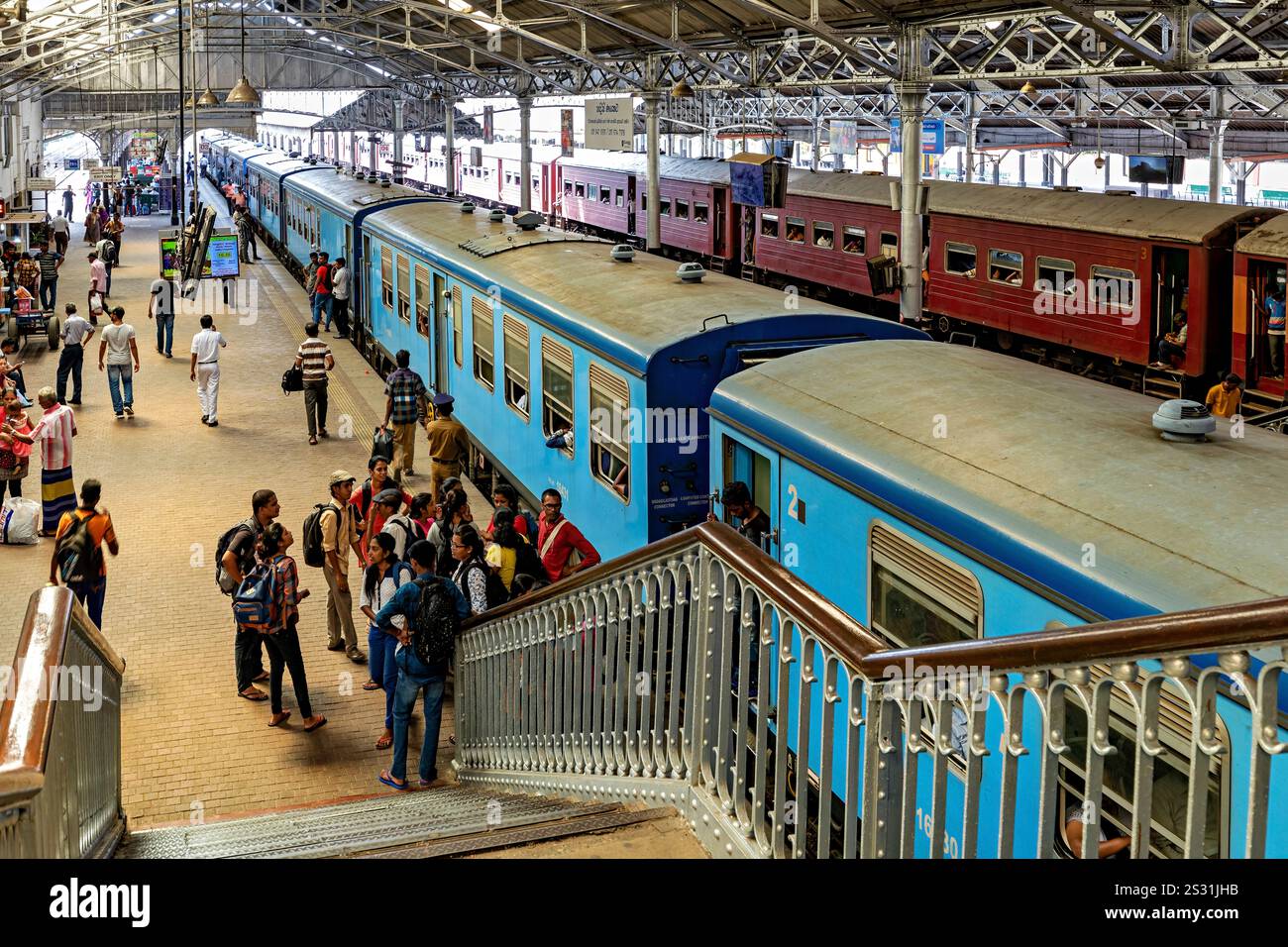The Train Station of Colombo Stock Photo - Alamy