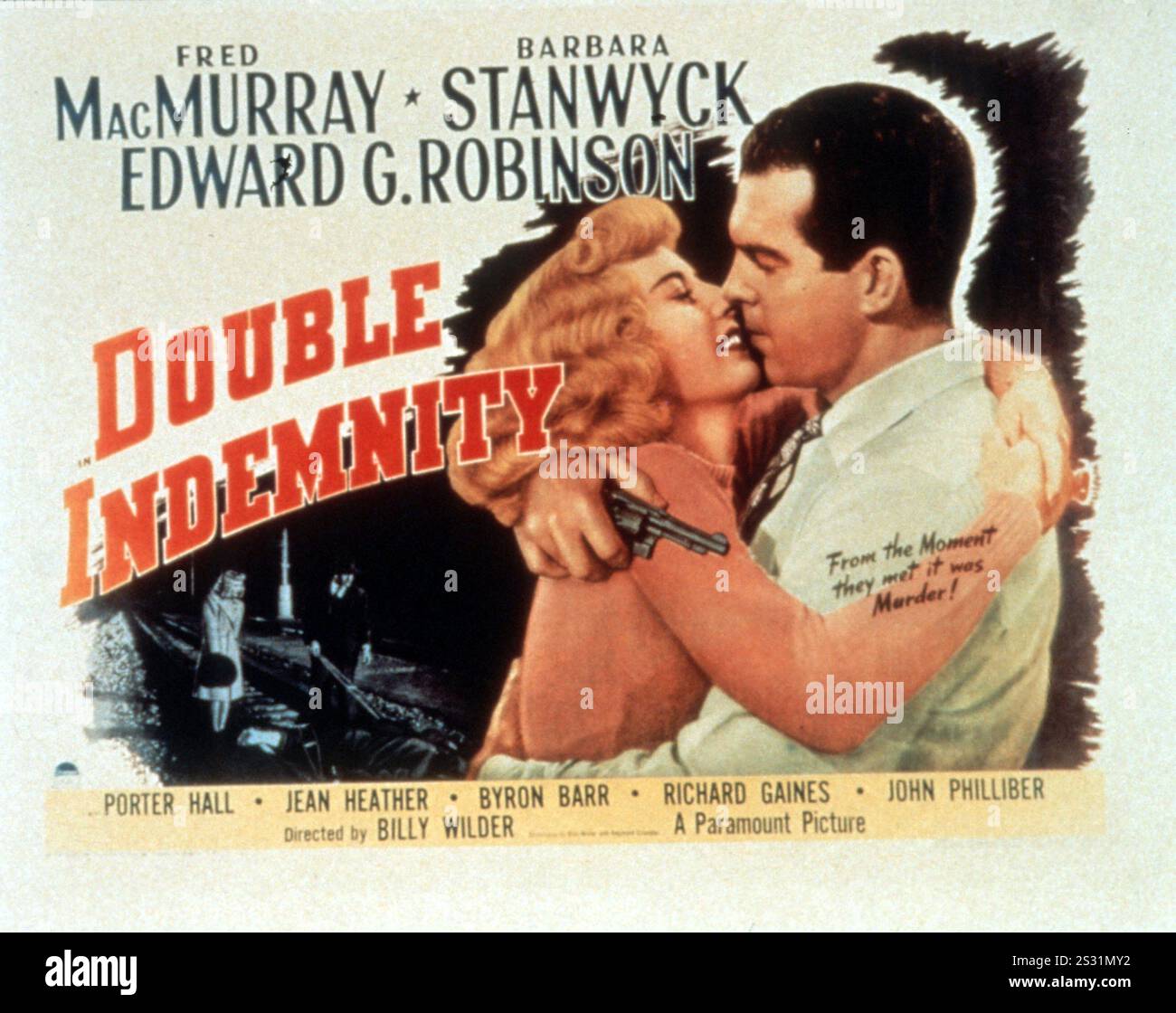 DOUBLE INDEMNITY POSTER FROM THE RONALD GRANT ARCHIVE Date: 1944 Stock ...