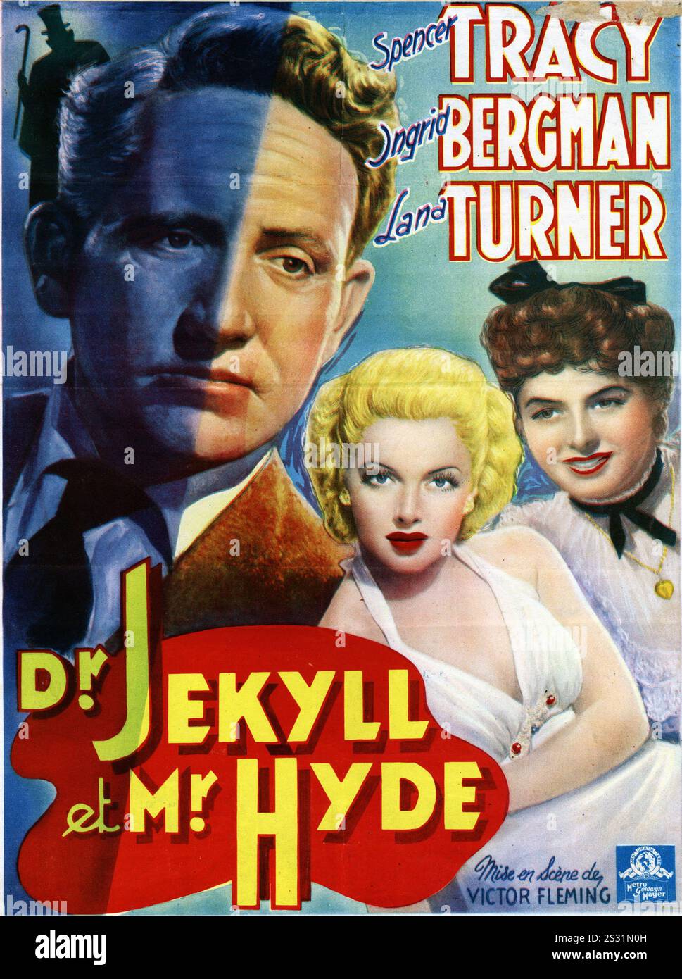 DR. JEKYLL AND MR. HYDE SPENCER TRACY, INGRID BERGMAN, LANA TURNER. Date: 1941 Stock Photo - Alamy