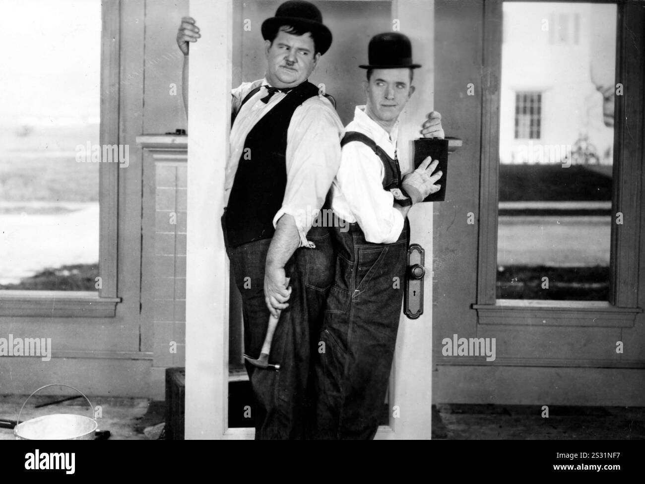 THE FINISHING TOUCH LAUREL AND HARDY Date: 1928 Stock Photo - Alamy