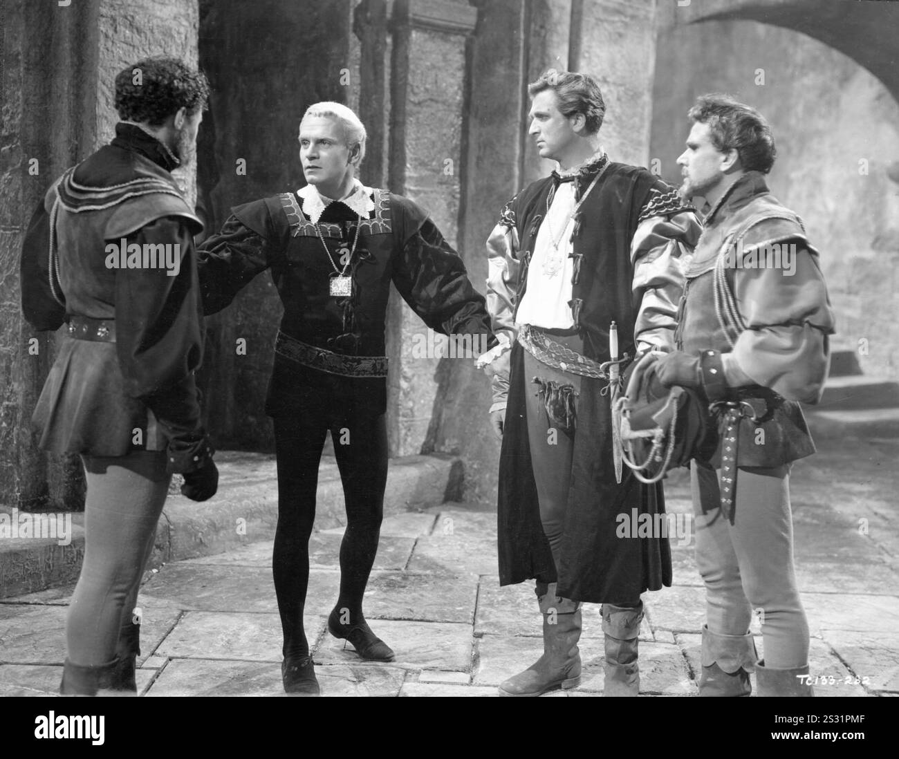 HAMLET ANTHONY QUAYLE AS THE SEA CAPTAIN, LAURENCE OLIVIER AS HAMLET ...