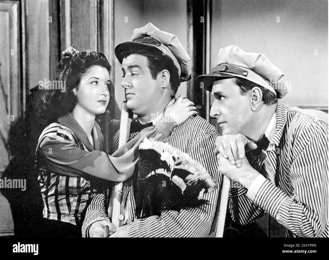 HERE COME THE CO-EDS PEGGY RYAN, LOU COSTELLO AND BUD ABBOTT PICTURE FROM THE RONALD GRANT ...
