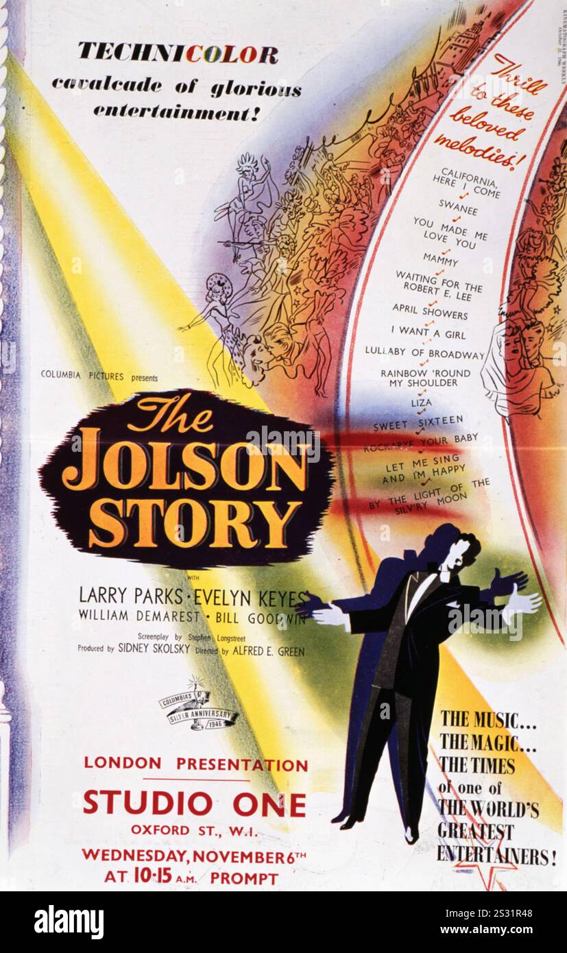 THE JOLSON STORY Date: 1946 Stock Photo - Alamy