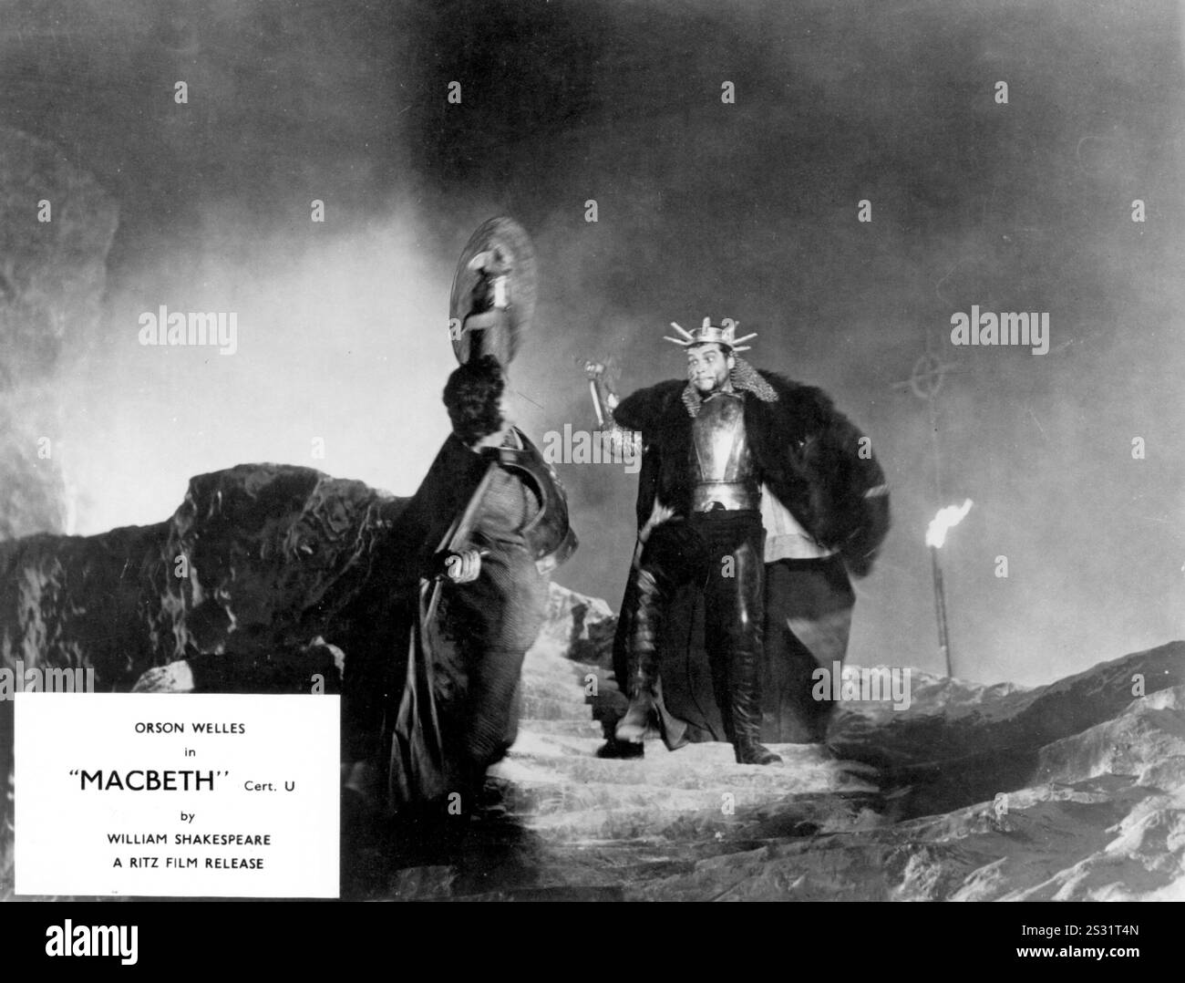 MACBETH [US 1948] DAN O'HERLIHY AND ORSON WELLES A MERCURY PRODUCTION Date: 1948 Stock Photo - Alamy