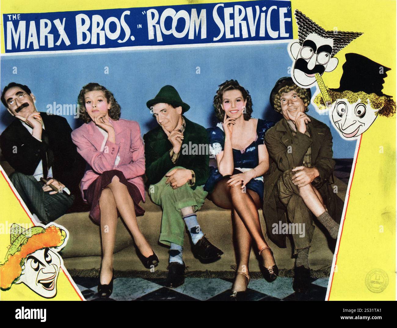 ROOM SERVICE GROUCHO MARX, LUCILLE BALL, CHICO MARX, ANN MILLER AND ...