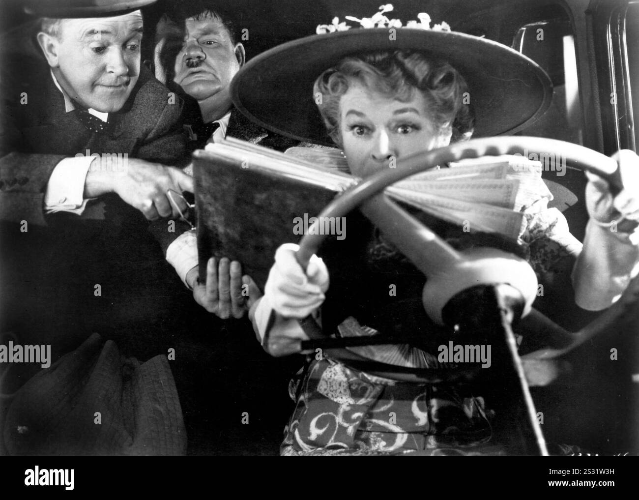 NOTHING BUT TROUBLE STAN LAUREL, OLIVER HARDY, MARY BOLAND WOMAN ...