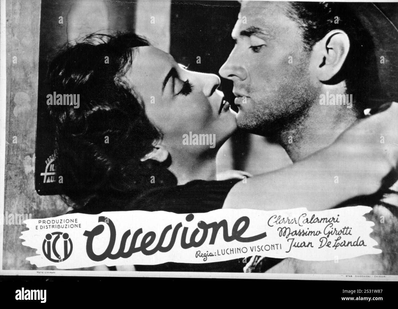 OSSESSIONE Clara Calamai and Massimo Girotti Date: 1943 Stock Photo - Alamy