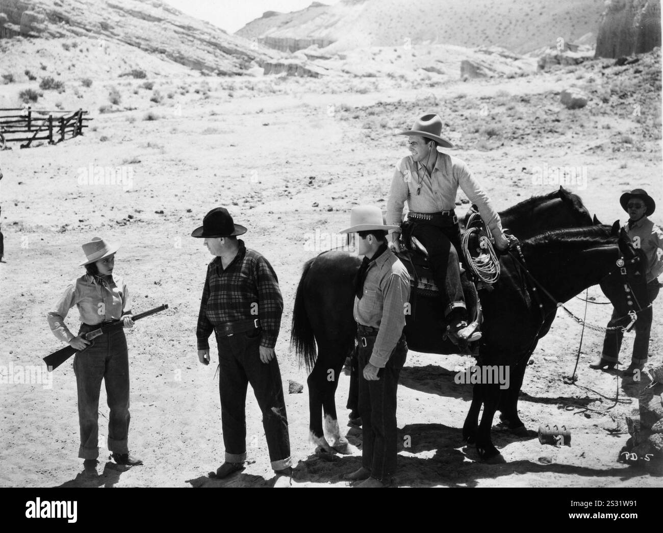PAINTED DESERT [US 1938] LARAINE DAY. STANLEY FIELDS, RAY WHITELEY AND GEORGE O'BRIEN AN RKO ...
