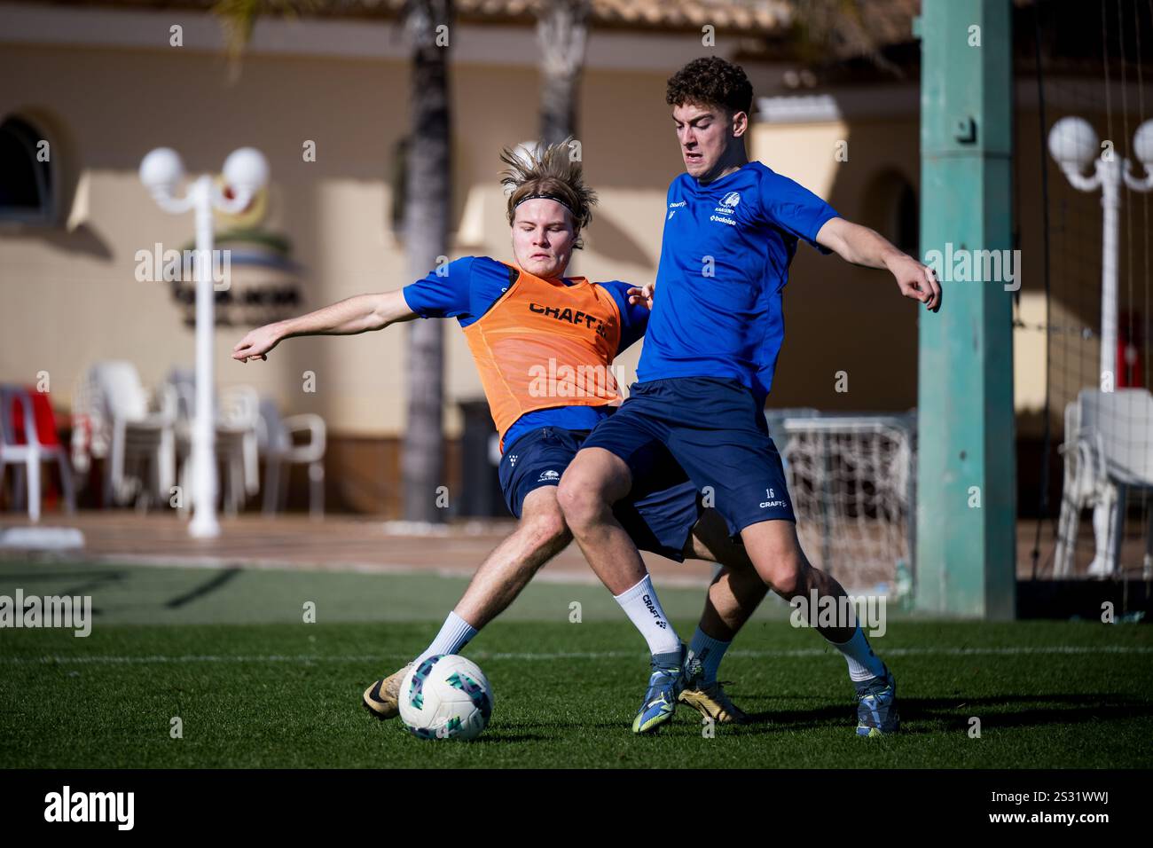Oliva, Spain. 08th Jan, 2025. Gent's Andri Gudjohnsen and Gent's ...
