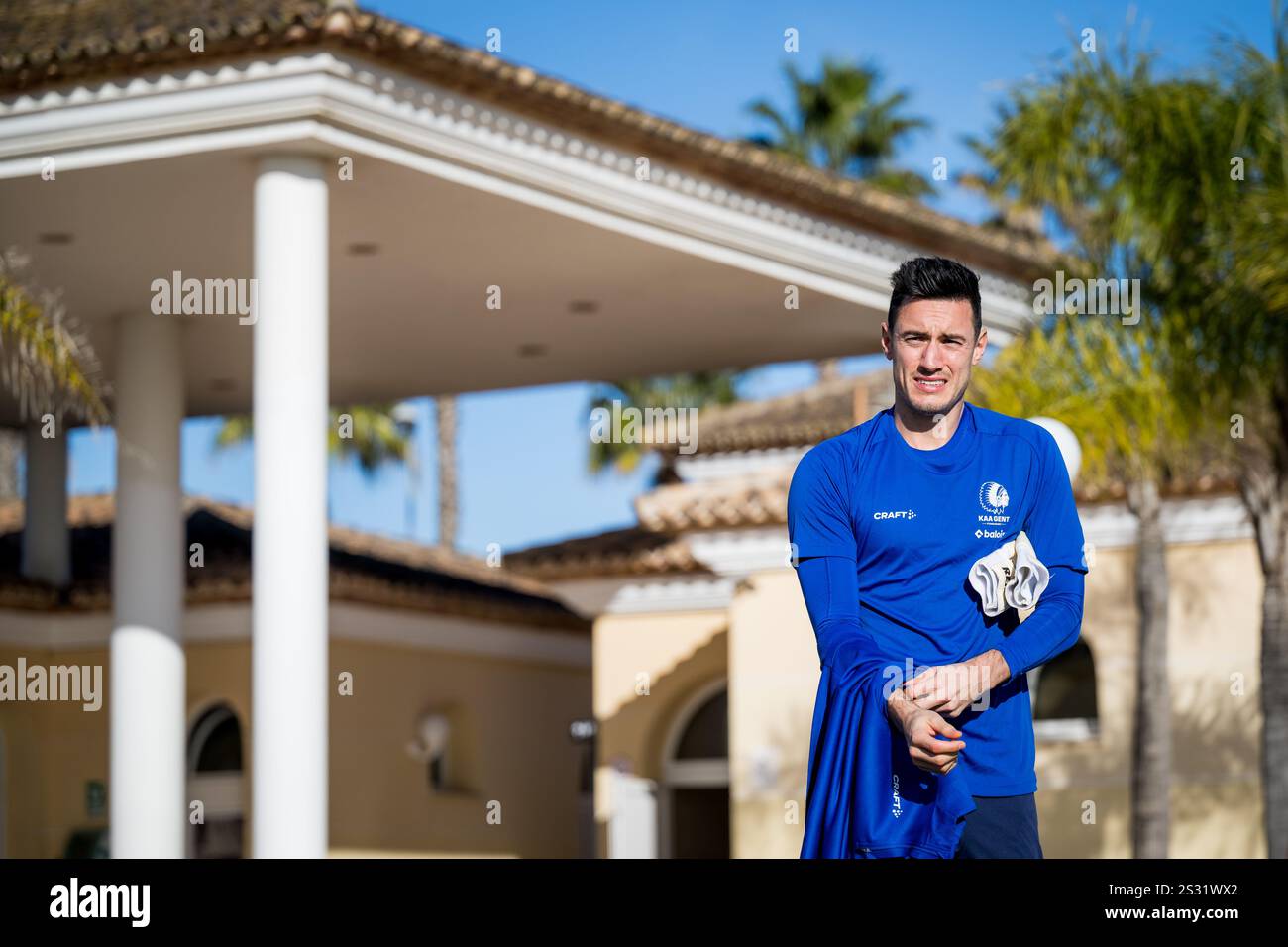 Oliva, Spain. 08th Jan, 2025. Gent's new goalkeeper Tom Vandenberghe ...