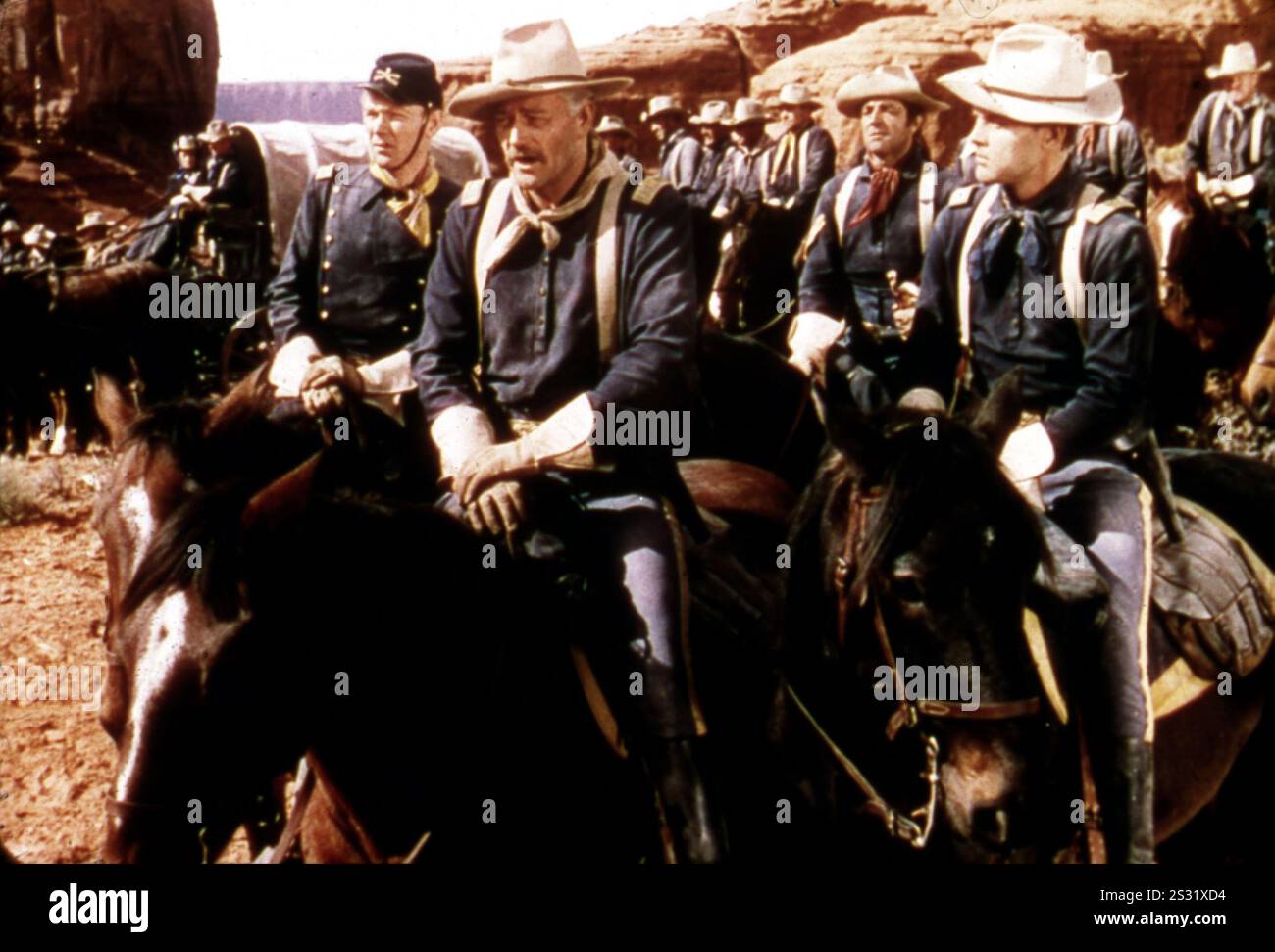 SHE WORE A YELLOW RIBBON HARRY CAREY JR, JOHN WAYNE Date: 1949 Stock ...